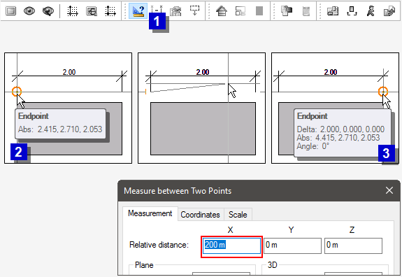 Measure reference line