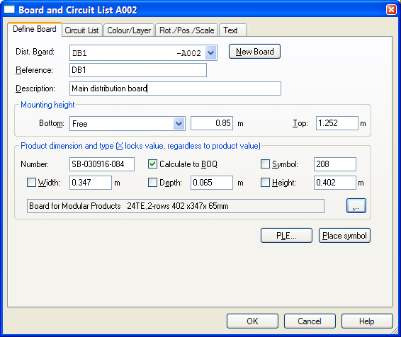 Boards and Circuit list