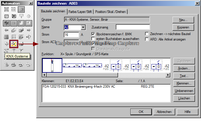 KNX-Komponenten als unabhängige Symbole