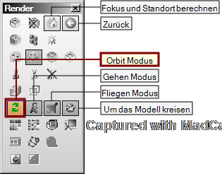 Navigation Render: Orbit Modus