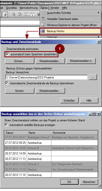 Backup und Archivierung - Automatische Archivierung