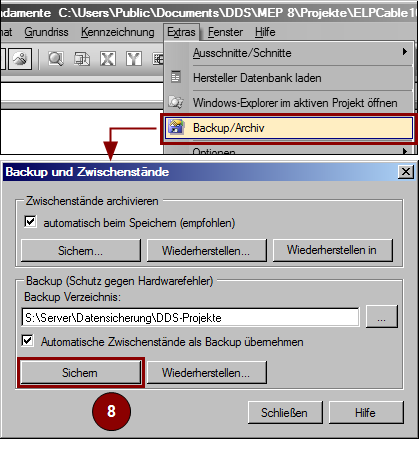 Backup und Archivierung - Backup manuell erstellen