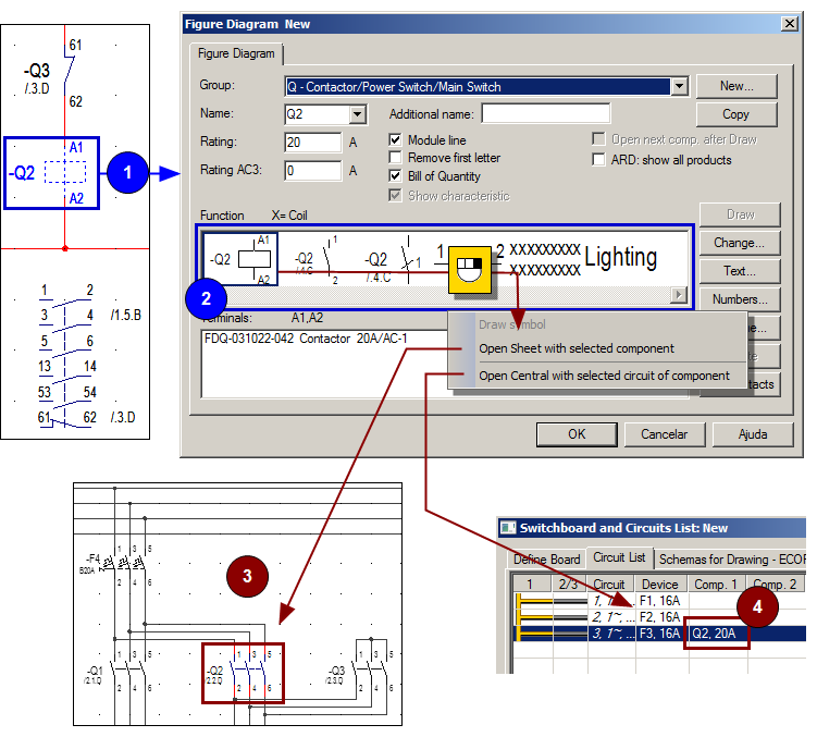 Improved navigation - About dialog "Draw component" to sheet